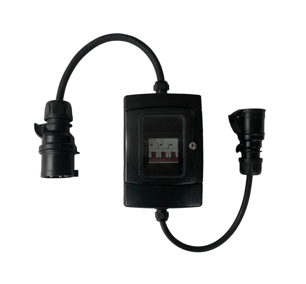 Black 32A to 16A adaptor (230v & 415v options) – Tough Leads